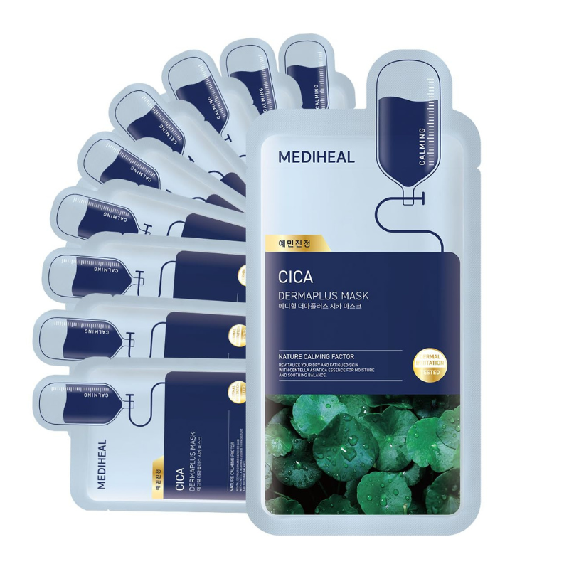 MEDIHEAL Dermaplus Cica Mask Bundle (10pcs) | BONIIK Skincare Australia